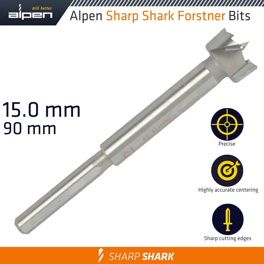 FORSTNER DRILL BIT SHARP SHARK 15MM – National Tools & Safety